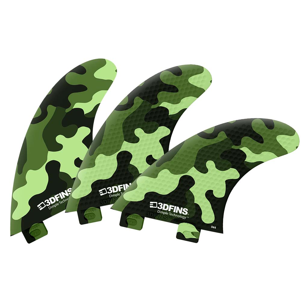 3DFins - Green Camo (FCS1) - Medium – Wetfins