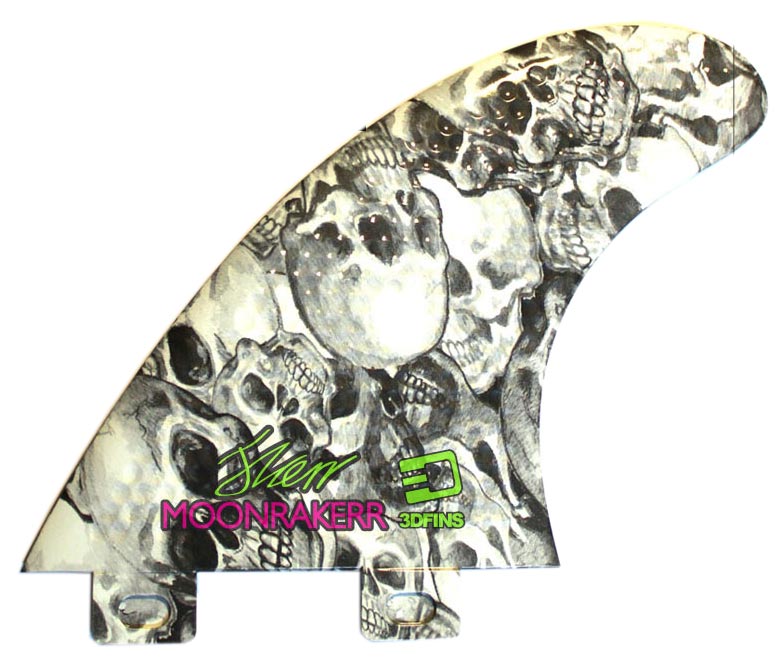 3DFins - Quad Skulls (FCS) - Josh Kerr Moonrakerr - Medium – Wetfins