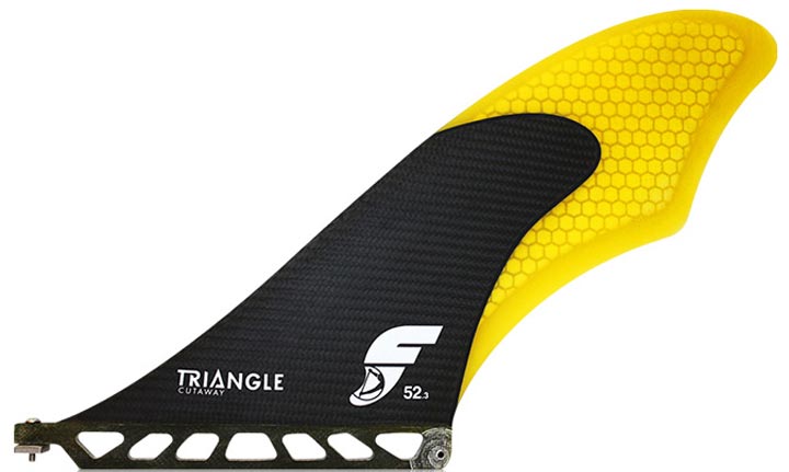 Future Fins - Triangle Cutaway SUP Fin - Yellow - Medium – Wetfins