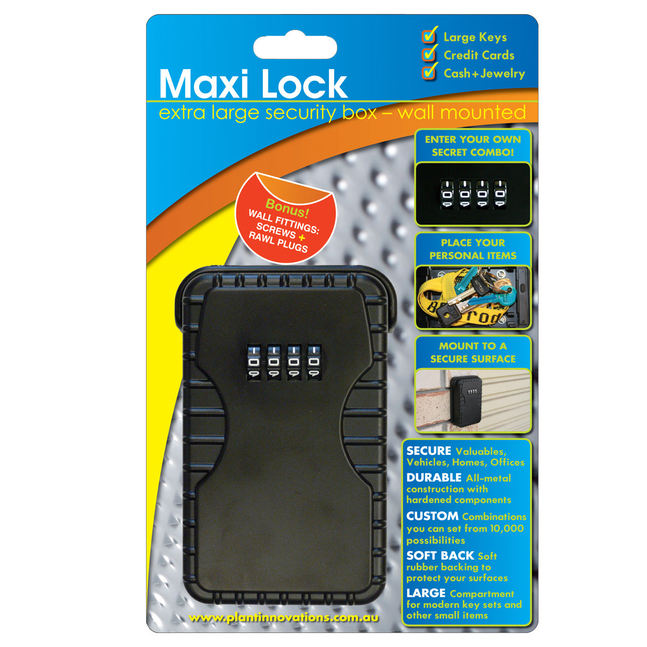 Maxi Key Lock (Wall Mounted)- Security Key Safe Padlock – Wetfins