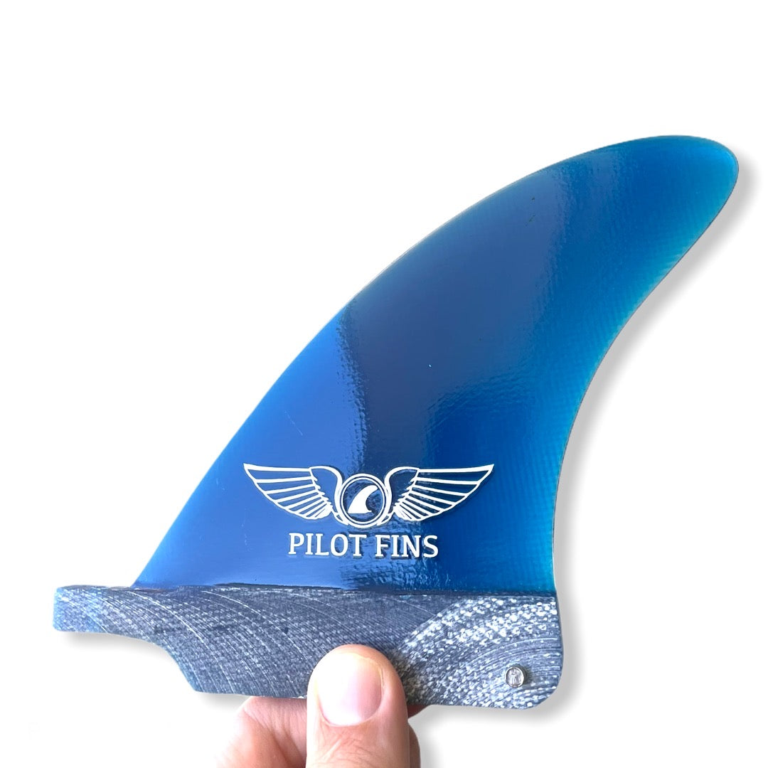 Pilot Fins - 4" Mini Bonz - Longboard Fin - Blue – Wetfins
