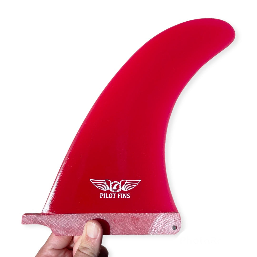 Pilot Fins 8" Classic Longboard Fin - Red – Wetfins