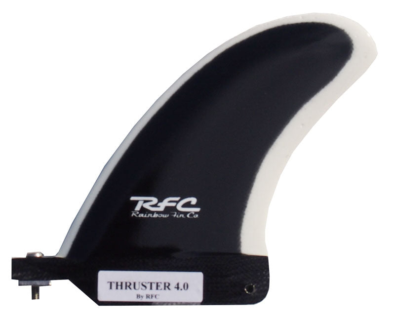 Rainbow Fins - 4" Thruster - Black/White – Wetfins