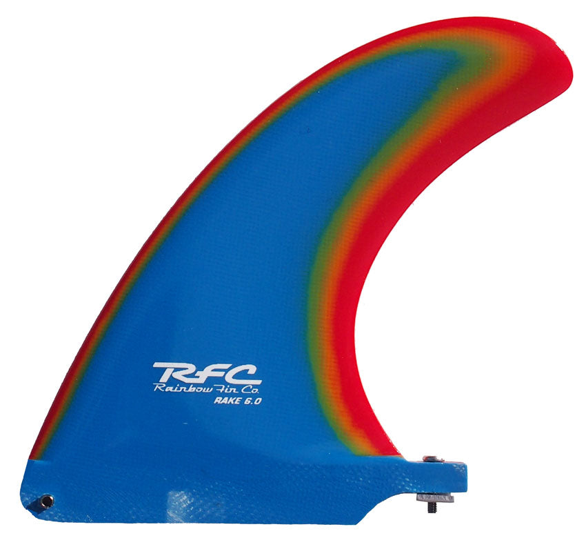 Rainbow Fins - 6" Rake - Rainbow Multi Colour – Wetfins