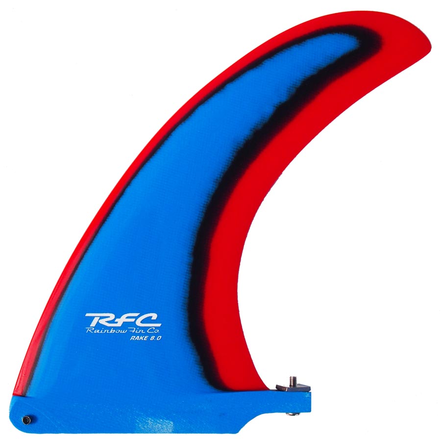 Rainbow Fins - 8" Rake - Blue/Red – Wetfins