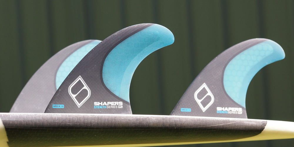 Shapers Fins - MG5 Tri-Quad-5 Fin (FCS) - Blue - Medium/Large – Wetfins