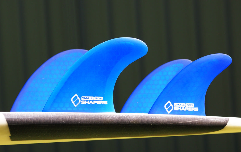 Shapers Fins - SQ3 Quad (Futures) - Blue - Small – Wetfins