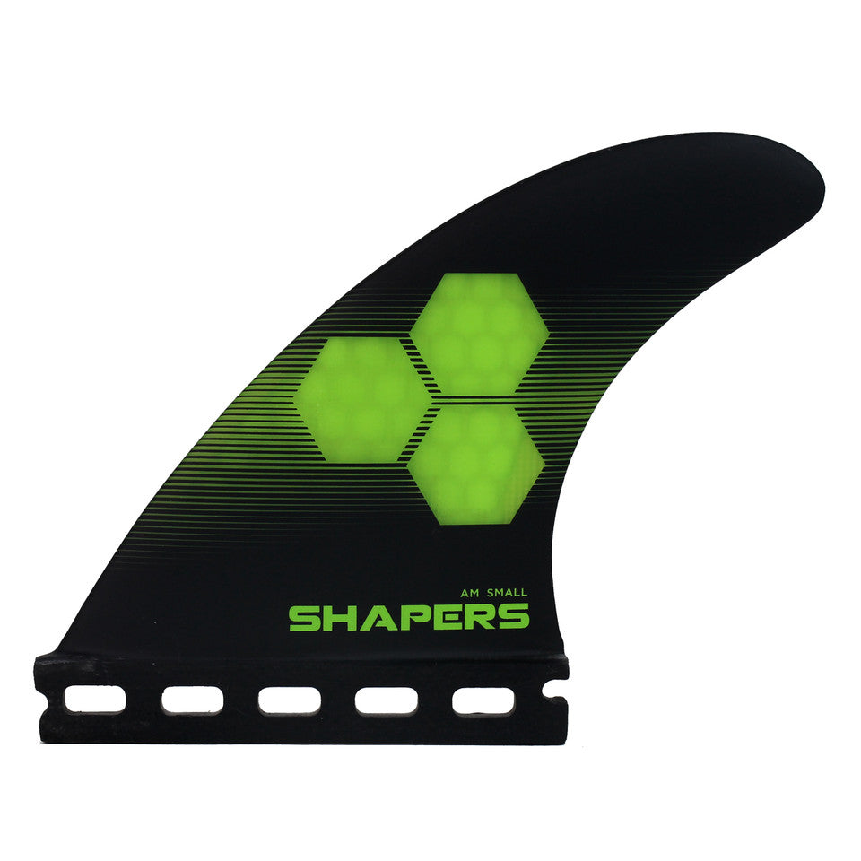Shapers Fins - AM Small Core-Lite (Futures) - Green - Small – Wetfins