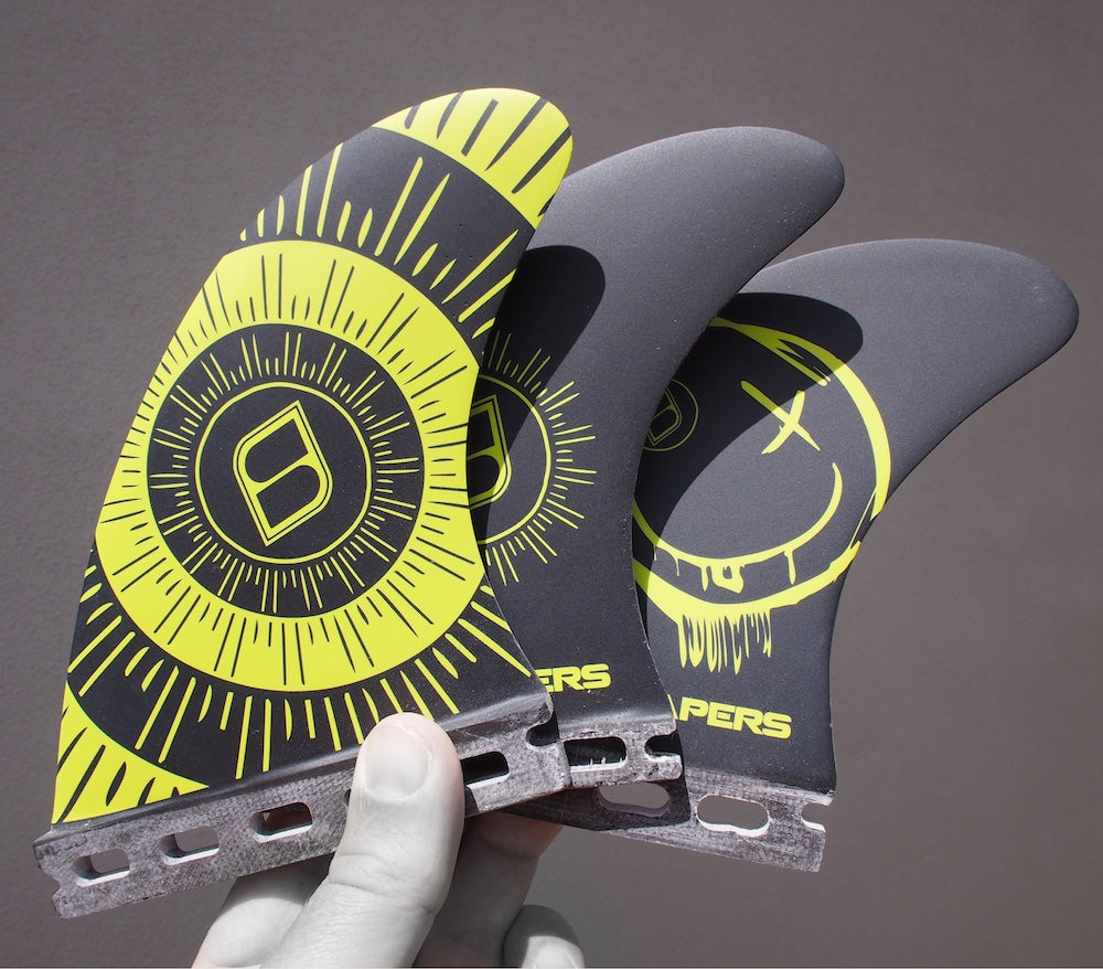 Shapers Fins - Pivot (Futures) - Yellow - Small – Wetfins