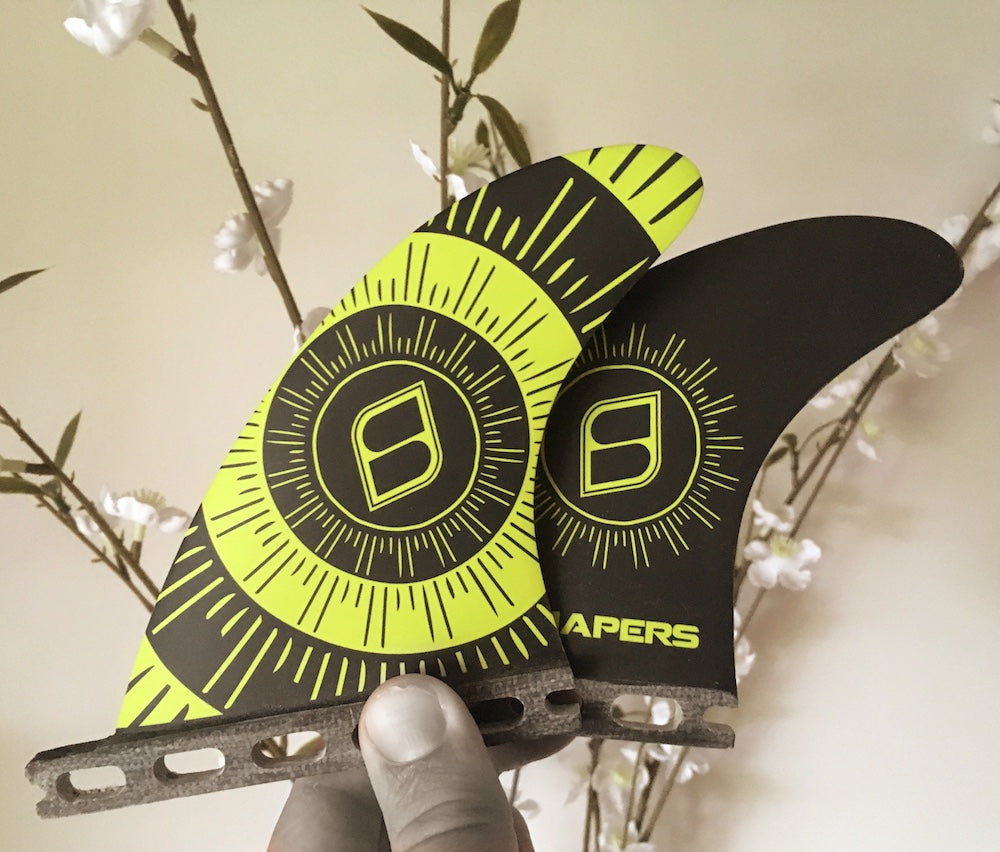 Shapers Fins - Pivot QR Quad Rears (Futures) - Yellow – Wetfins