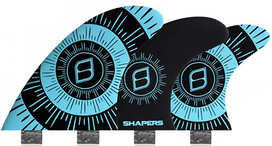 Shapers Fins - Pivot Tri-Quad-5 Fin (FCS) - Blue - Large – Wetfins